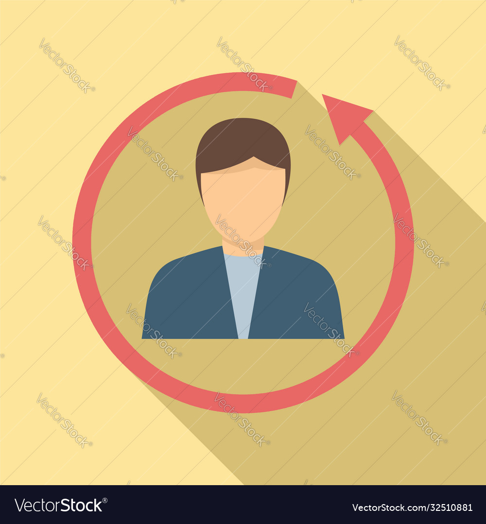 Manager remarketing icon flat style Royalty Free Vector Manager remarketing icon flat style Royalty Free Vector