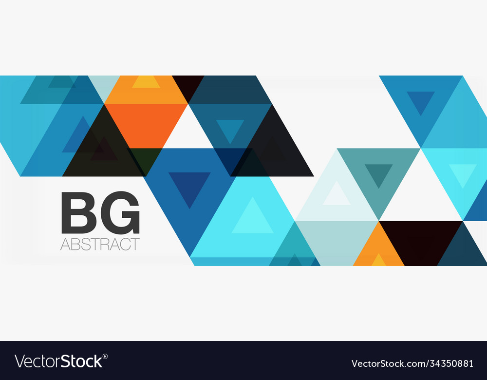 Mosaic Triangle Pattern Abstract Background Vector Image