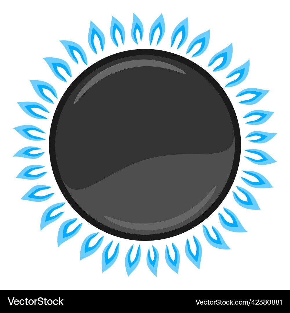 Natural gas stove burner Royalty Free Vector Image