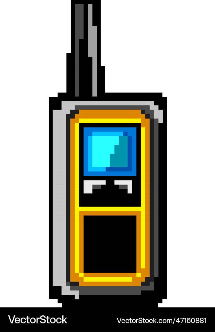 Radio walkie talkie game pixel art Royalty Free Vector Image