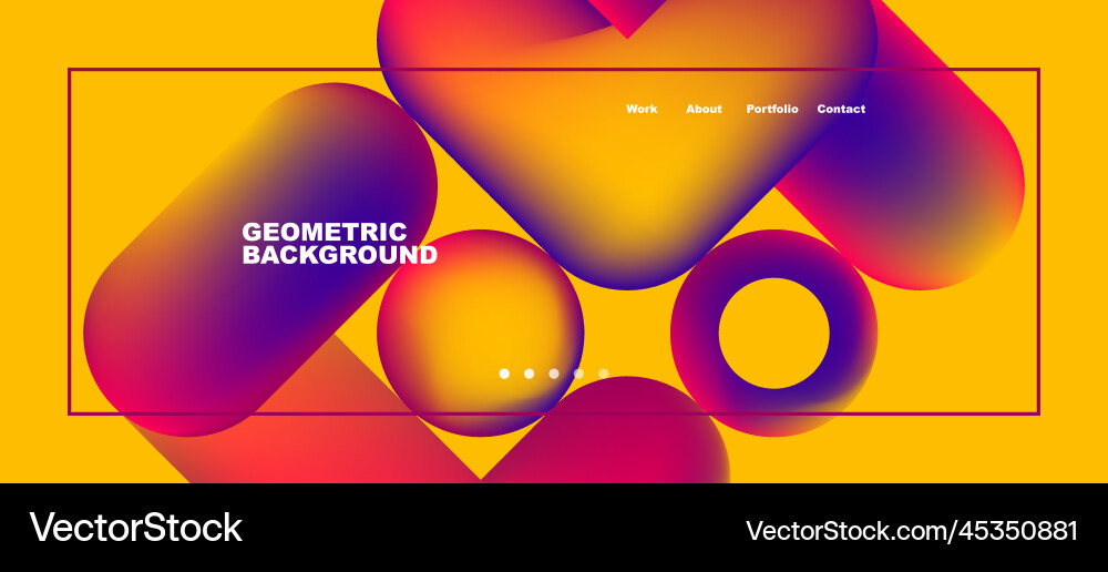 Round shapes and circles with liquid gradients Vector Image