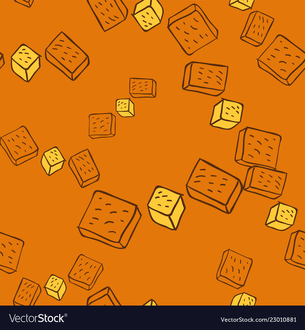 Simple cute cookie flat seamless pattern Vector Image