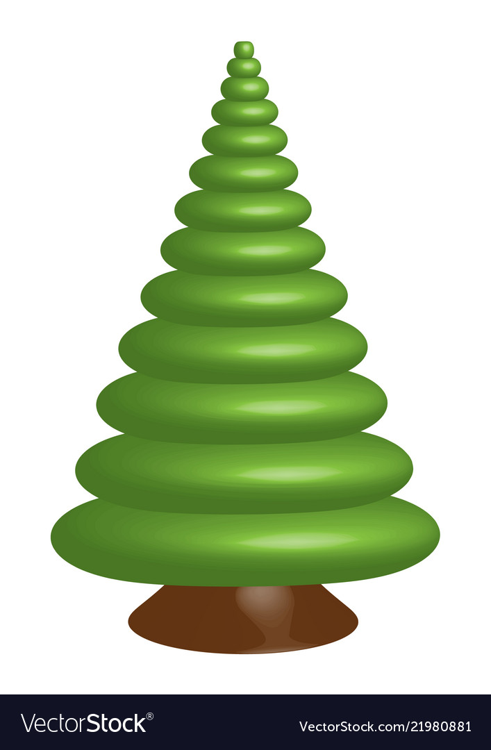 Single spruce Royalty Free Vector Image - VectorStock