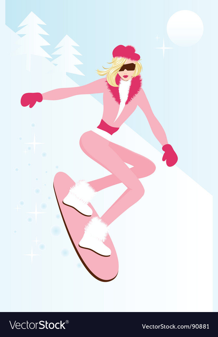 Snowboarding Royalty Free Vector Image - VectorStock