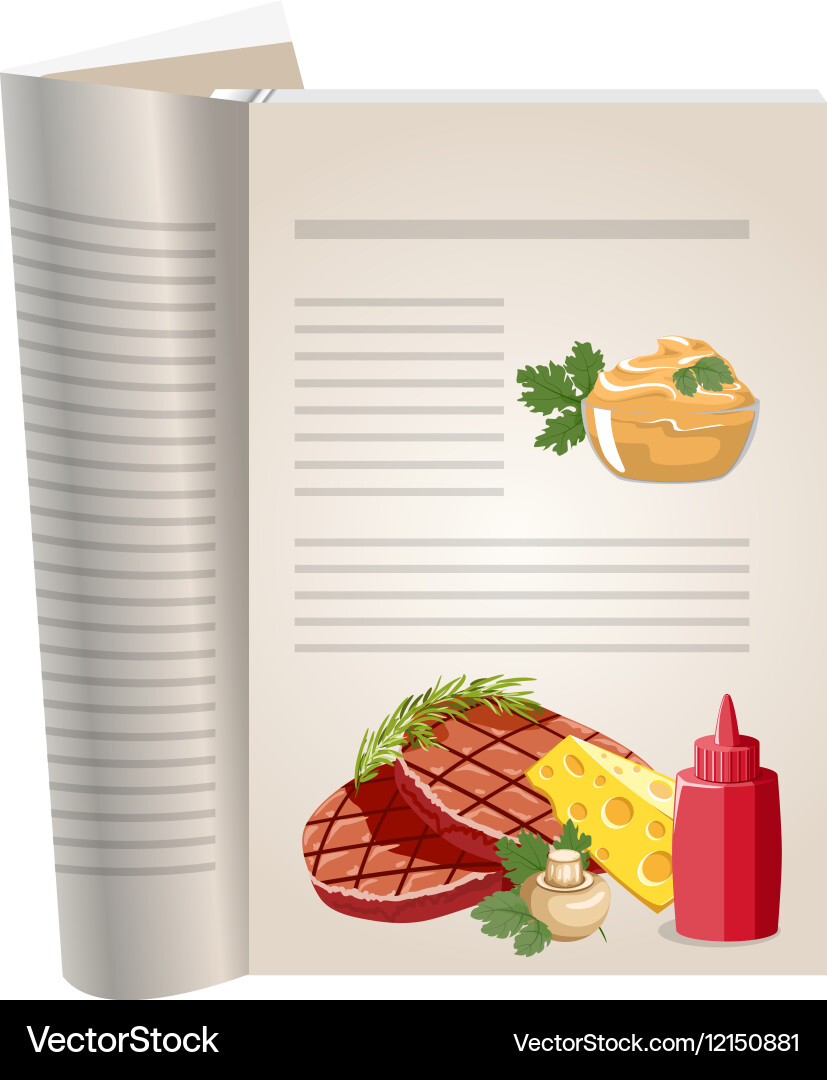 Template pages of a cookbook Royalty Free Vector Image