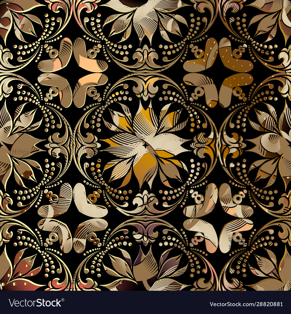Vintage textured ornamental floral seamless Vector Image