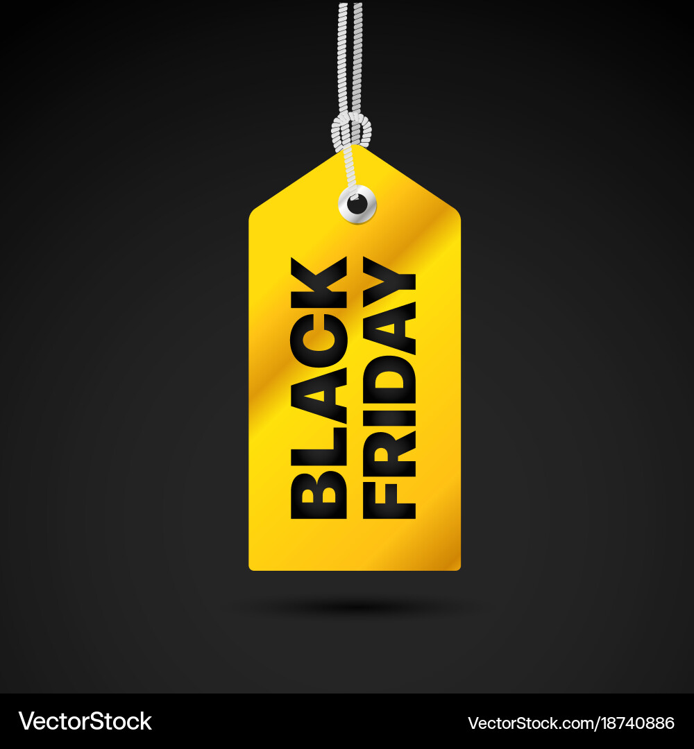 Black friday label friday sale tag Royalty Free Vector Image