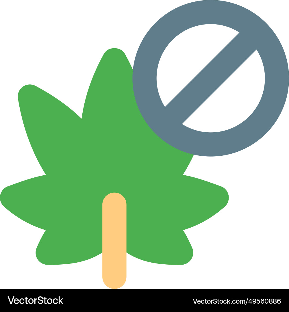 Cannabis banned in multiple states isolated Vector Image