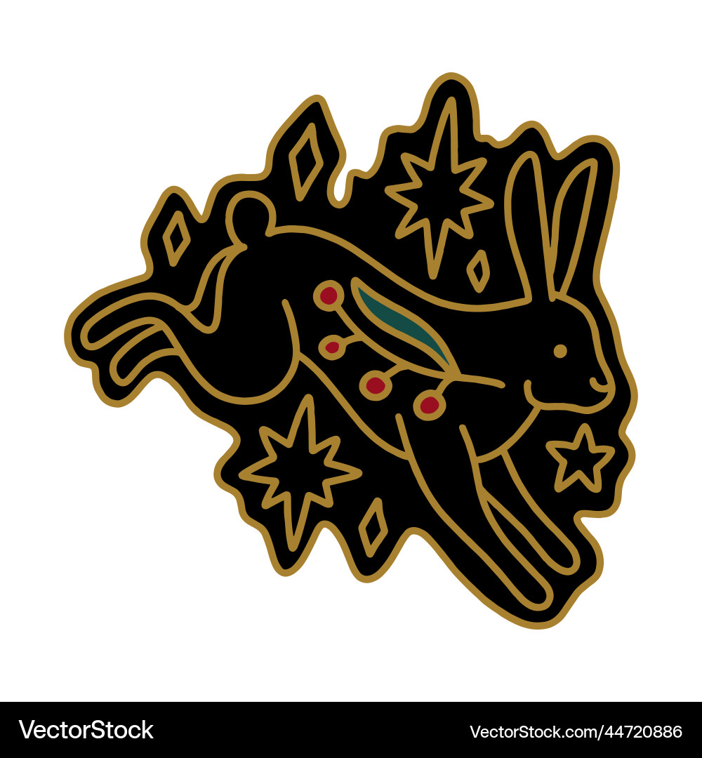 Chinese new year cute black rabbit design concept Vector Image