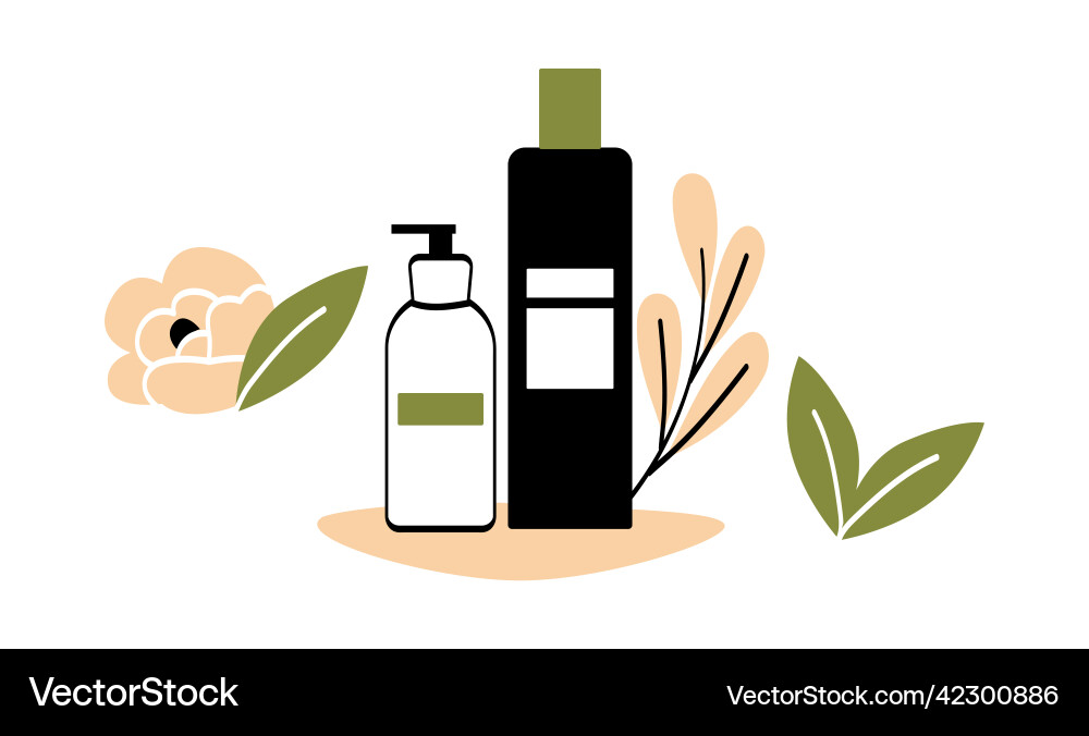 Collection for hair care Royalty Free Vector Image