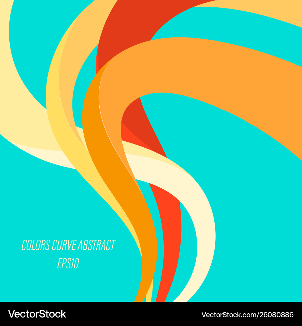 Colorful curved motion style on a black Royalty Free Vector