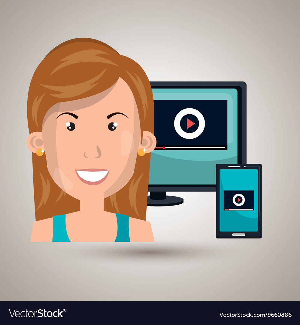 Computer user office isolated icon design Vector Image