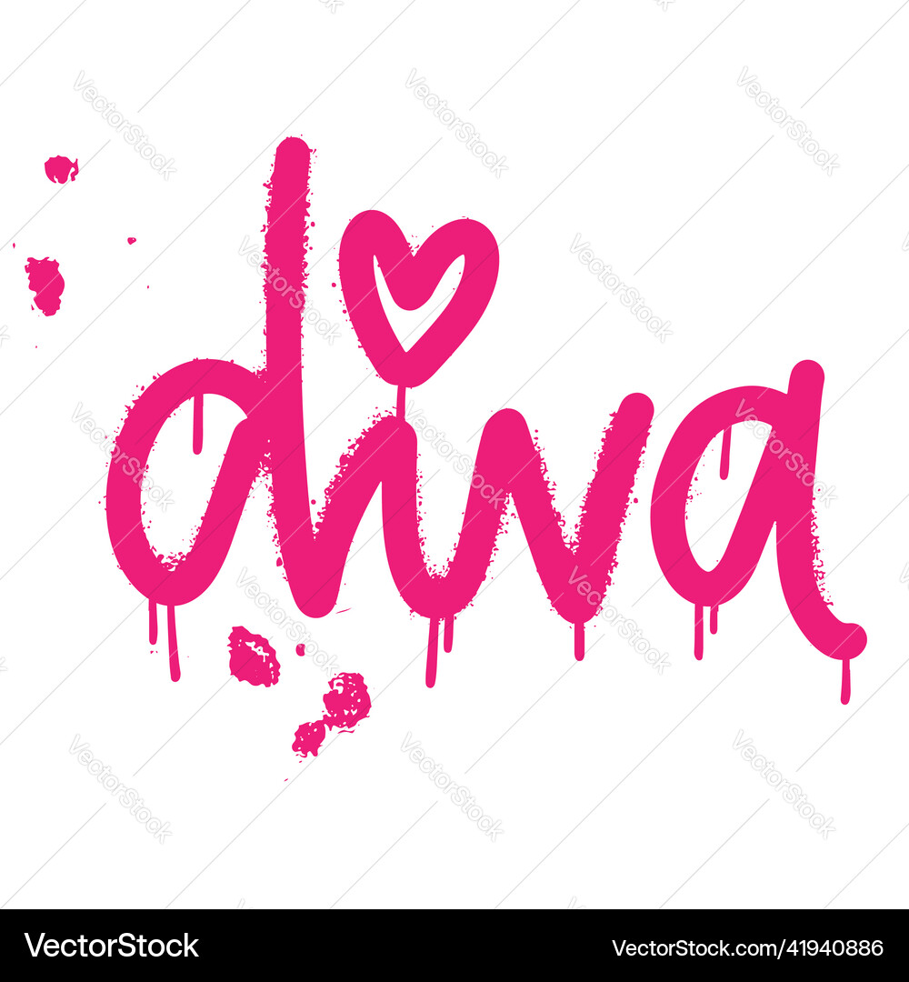 Diva - urban street graffiti lettering with splash
