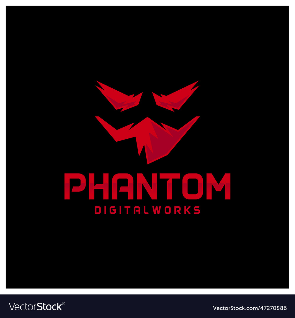 Face ghost logo template creative ghost logo Vector Image