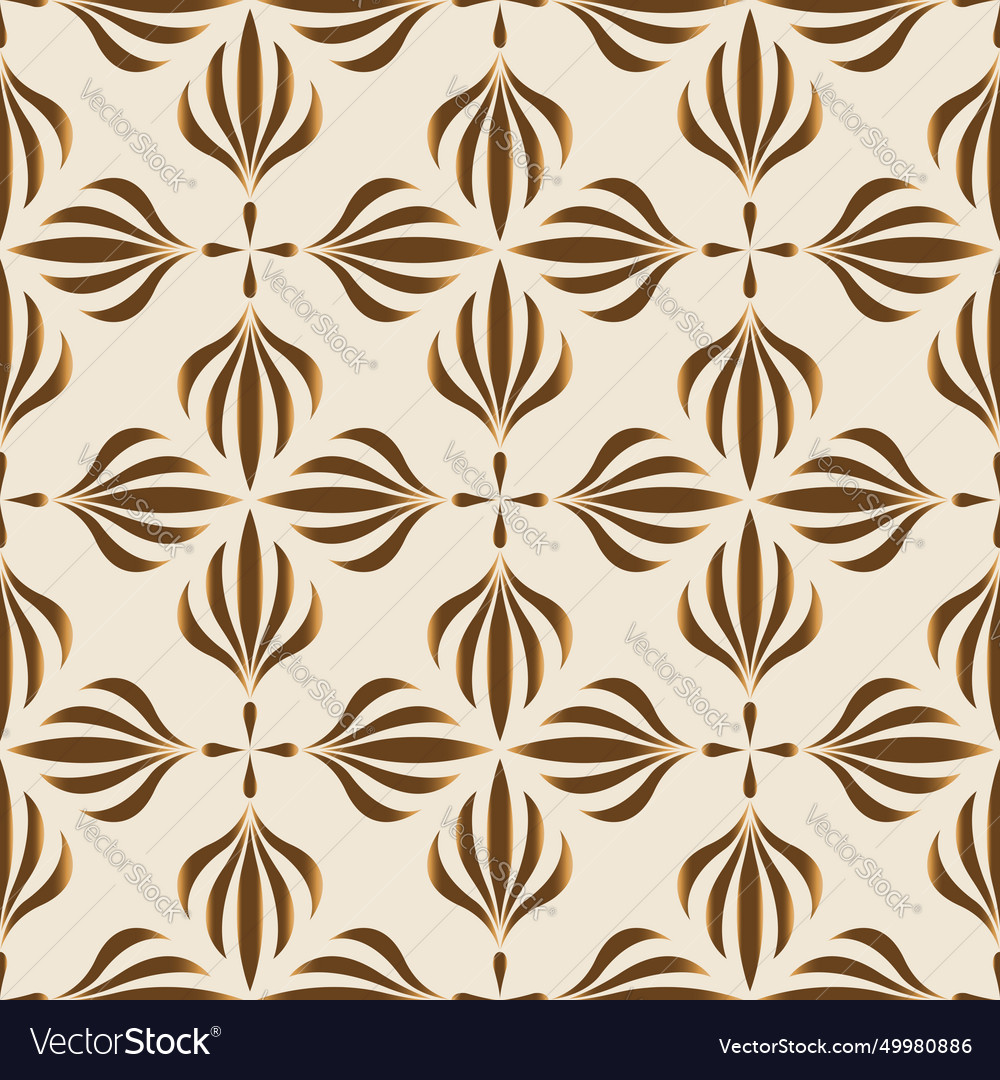 Floral seamless pattern retro art nouveau tiles Vector Image
