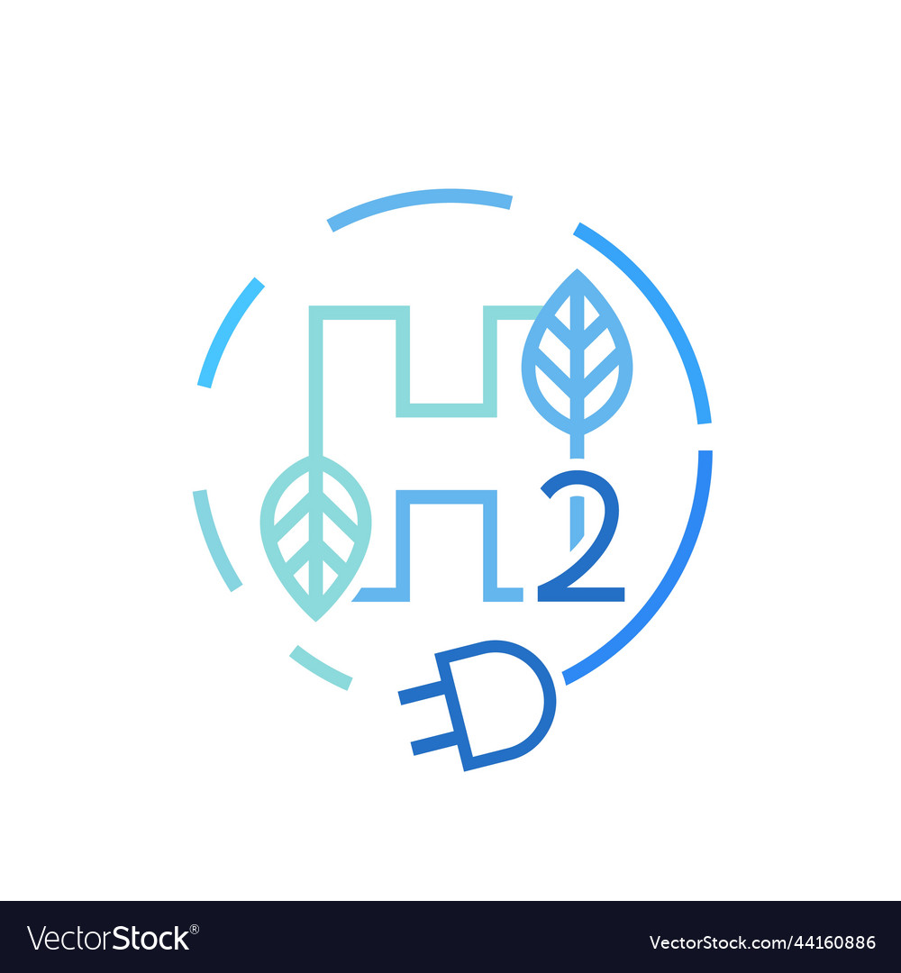 Green hydrogen production renewable energy source Vector Image