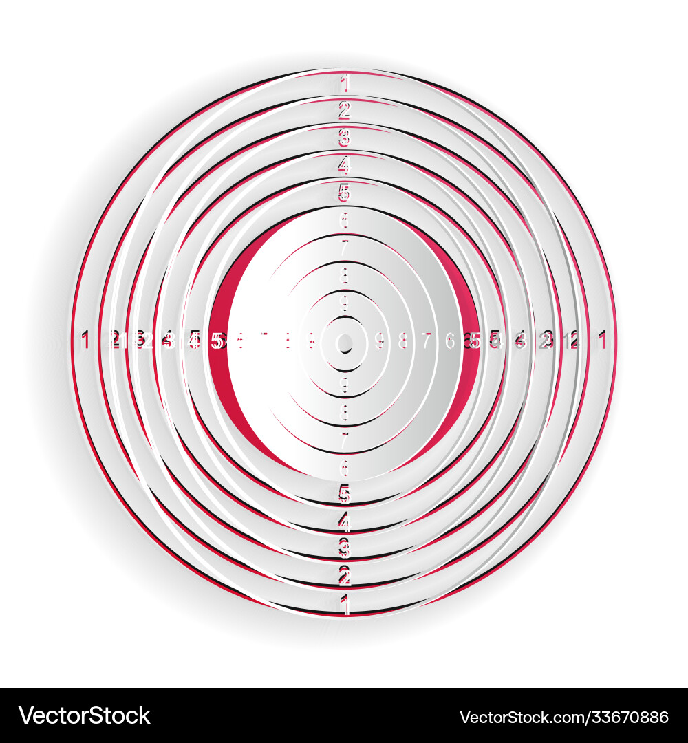 Paper cut target sport for shooting competition Vector Image