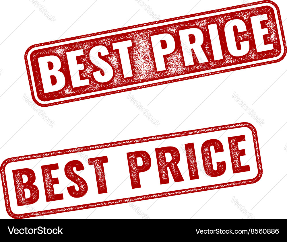 Realistic Best Price stamps isolated Royalty Free Vector