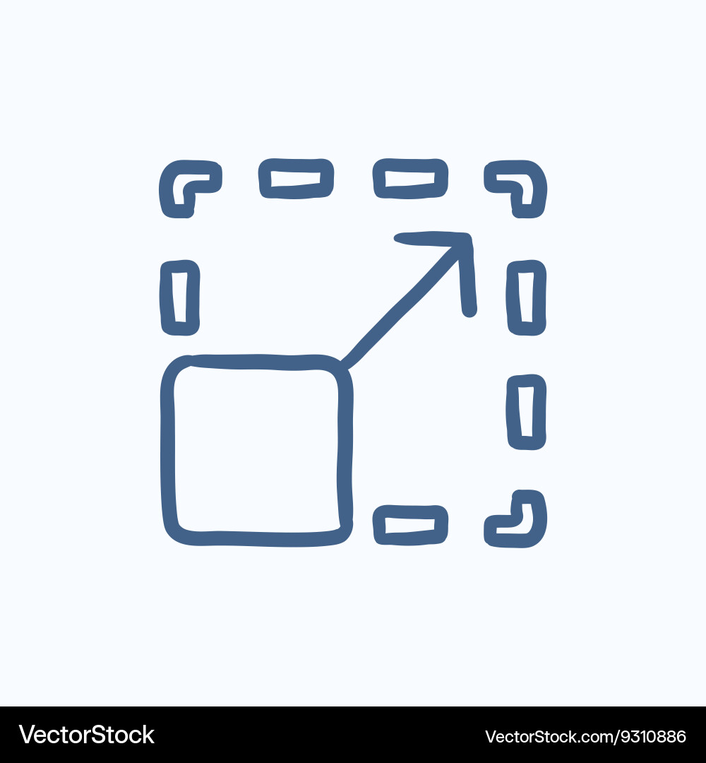 Scalability sketch icon Royalty Free Vector Image