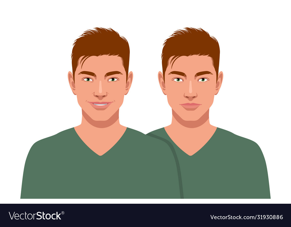 Set two man Royalty Free Vector Image - VectorStock