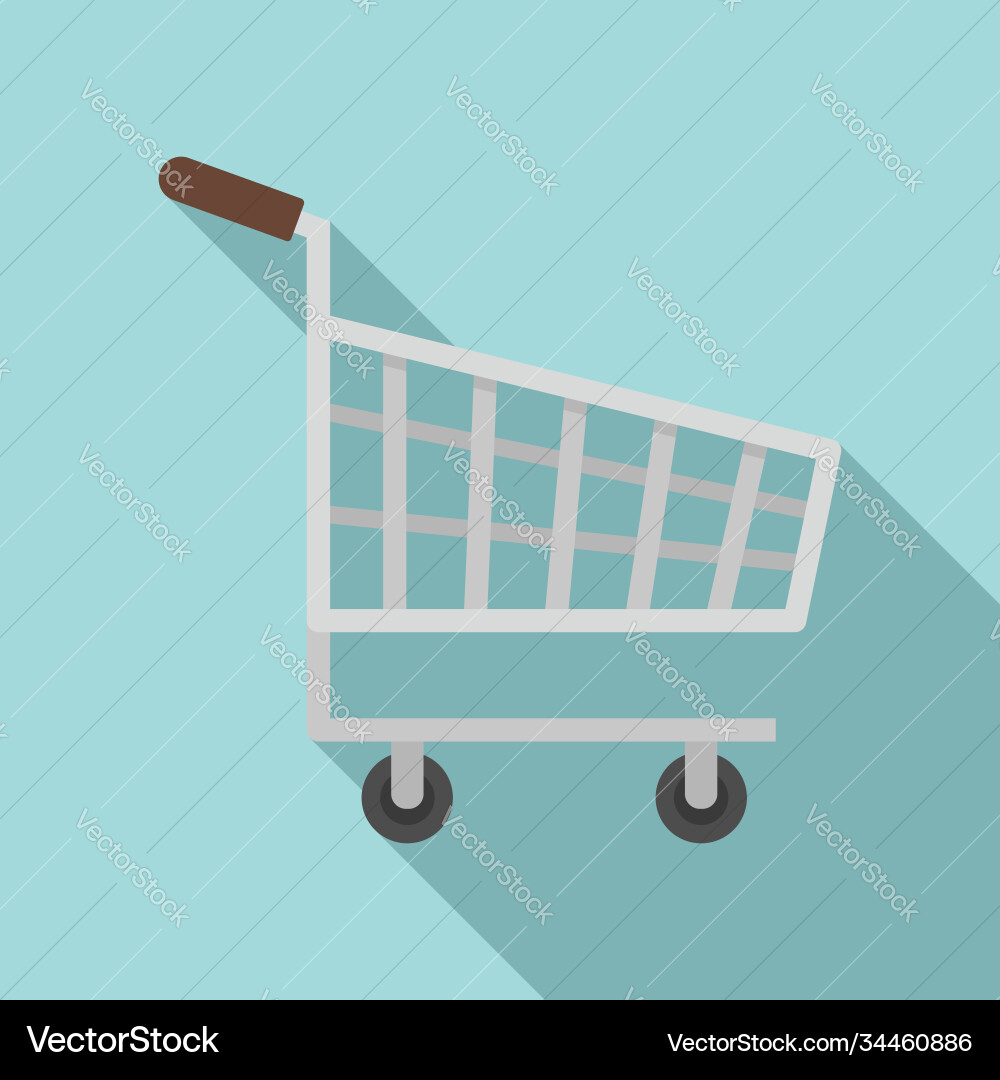 Shop cart icon flat style Royalty Free Vector Image