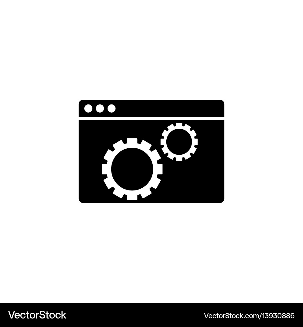 Website optimization solid icon Royalty Free Vector Image