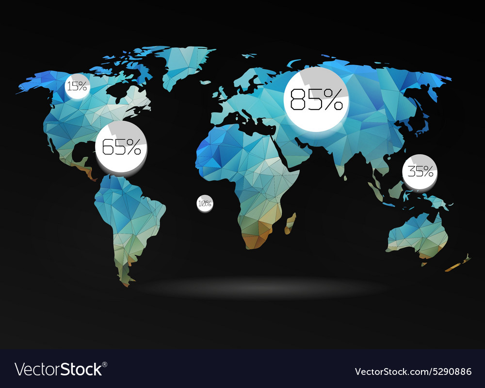 World map background Royalty Free Vector Image
