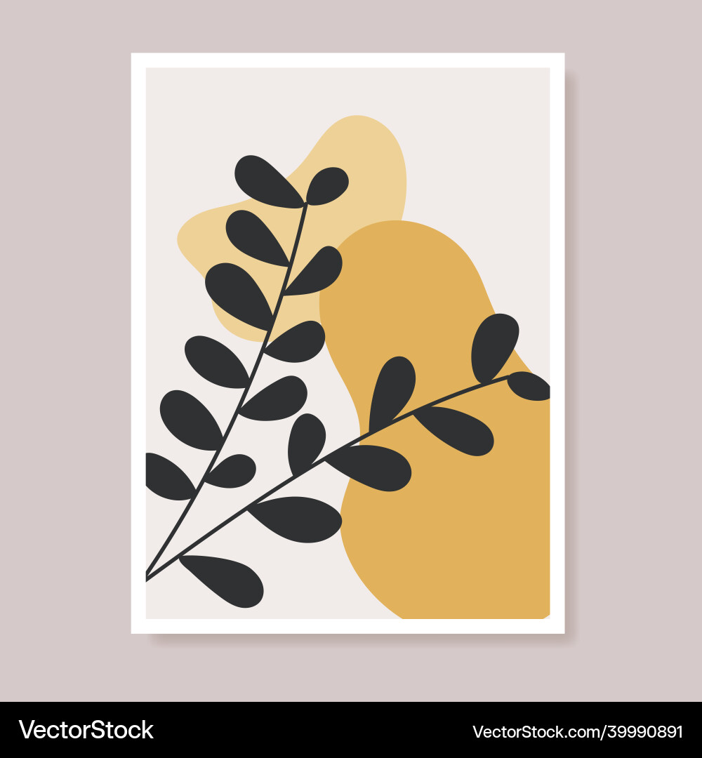 Abstract contemporary flower minimal modern Vector Image
