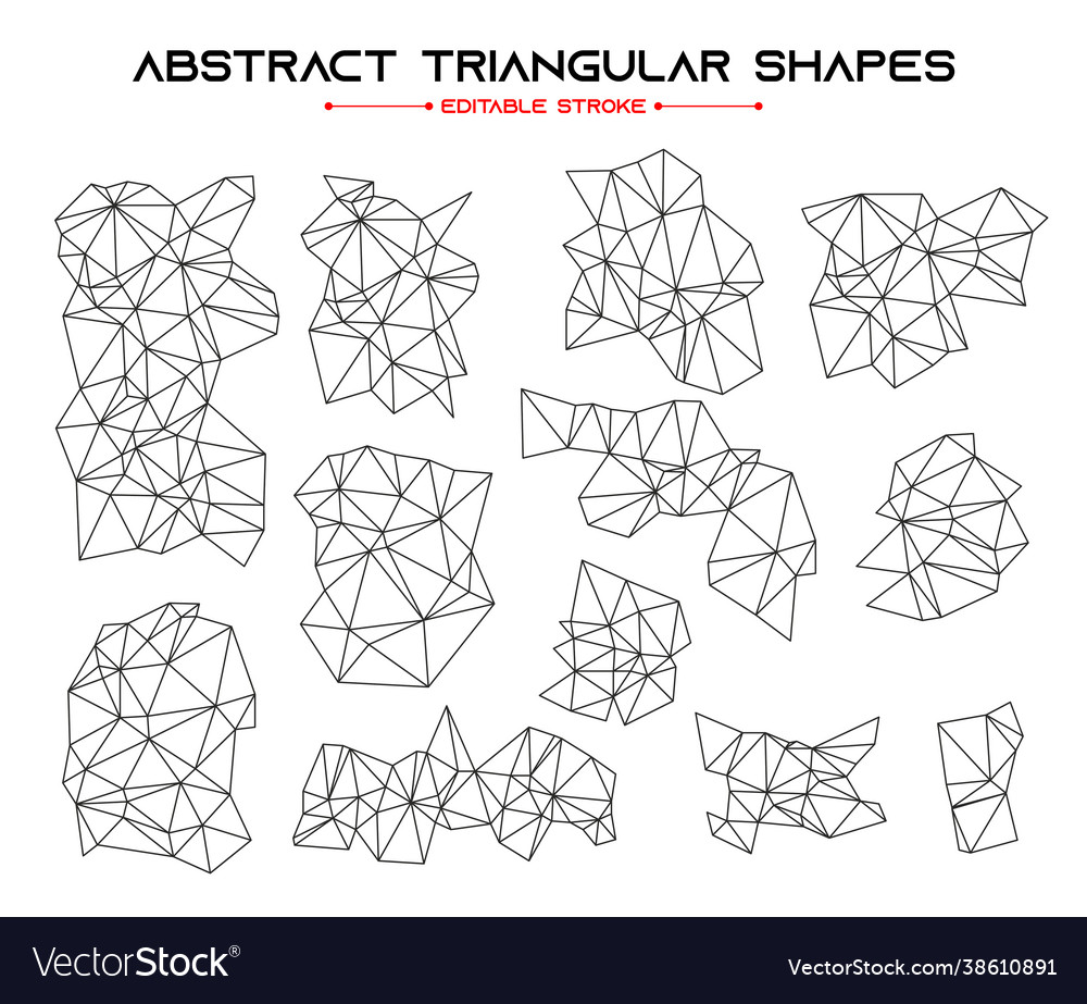 Abstract triangular design elements for modern Vector Image