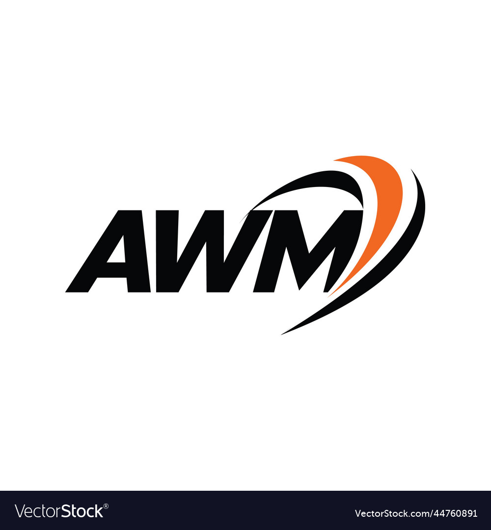 Awm monogram logo Royalty Free Vector Image - VectorStock