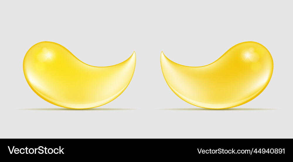 Gold eye gel patches Royalty Free Vector Image