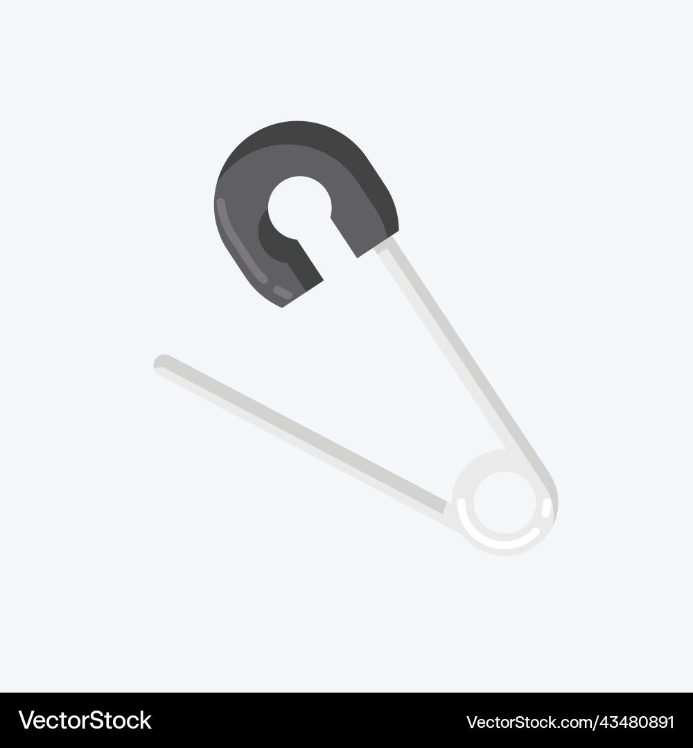 Icon safety pin suitable for education symbol Vector Image