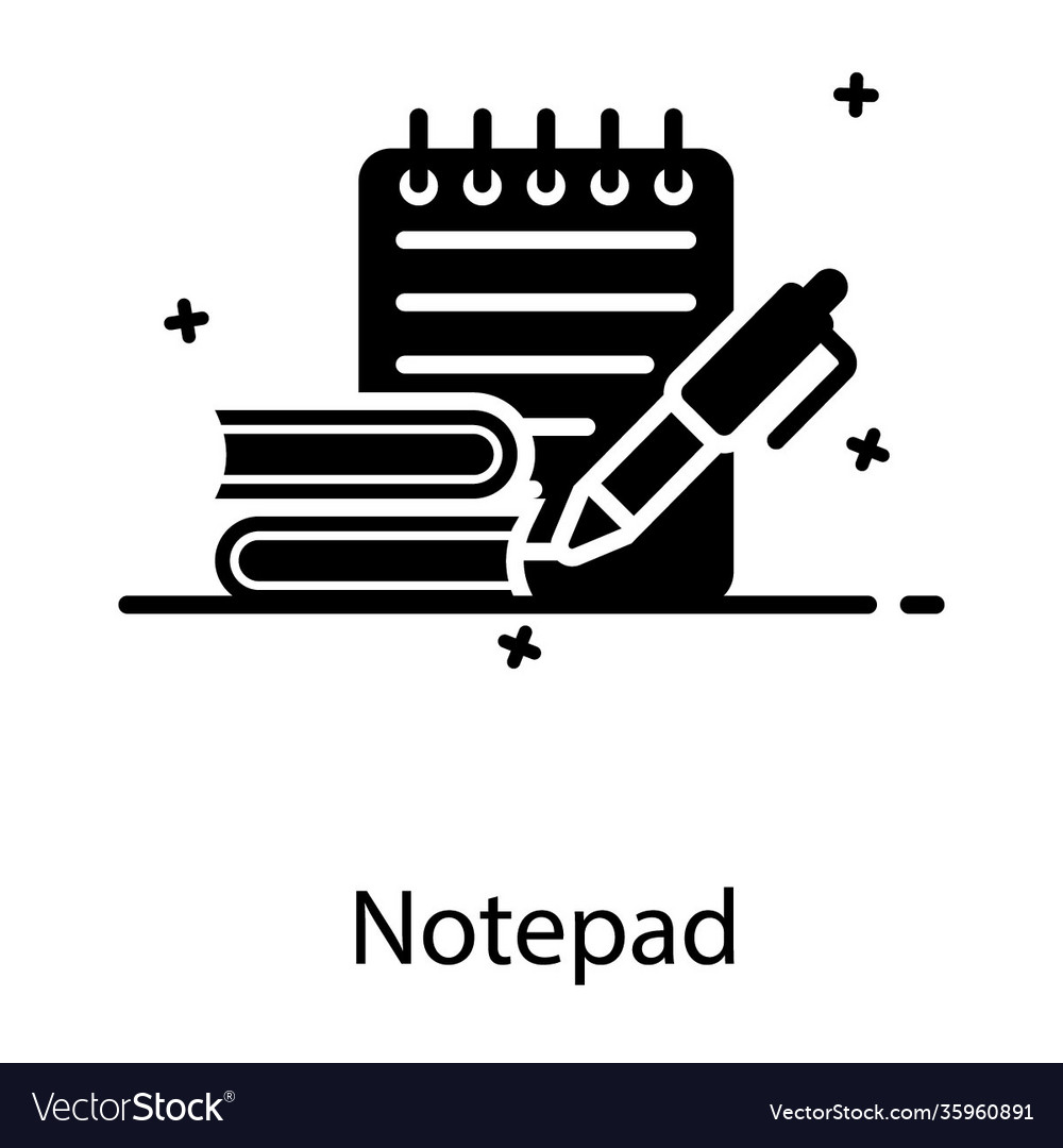 Notepad Royalty Free Vector Image - VectorStock