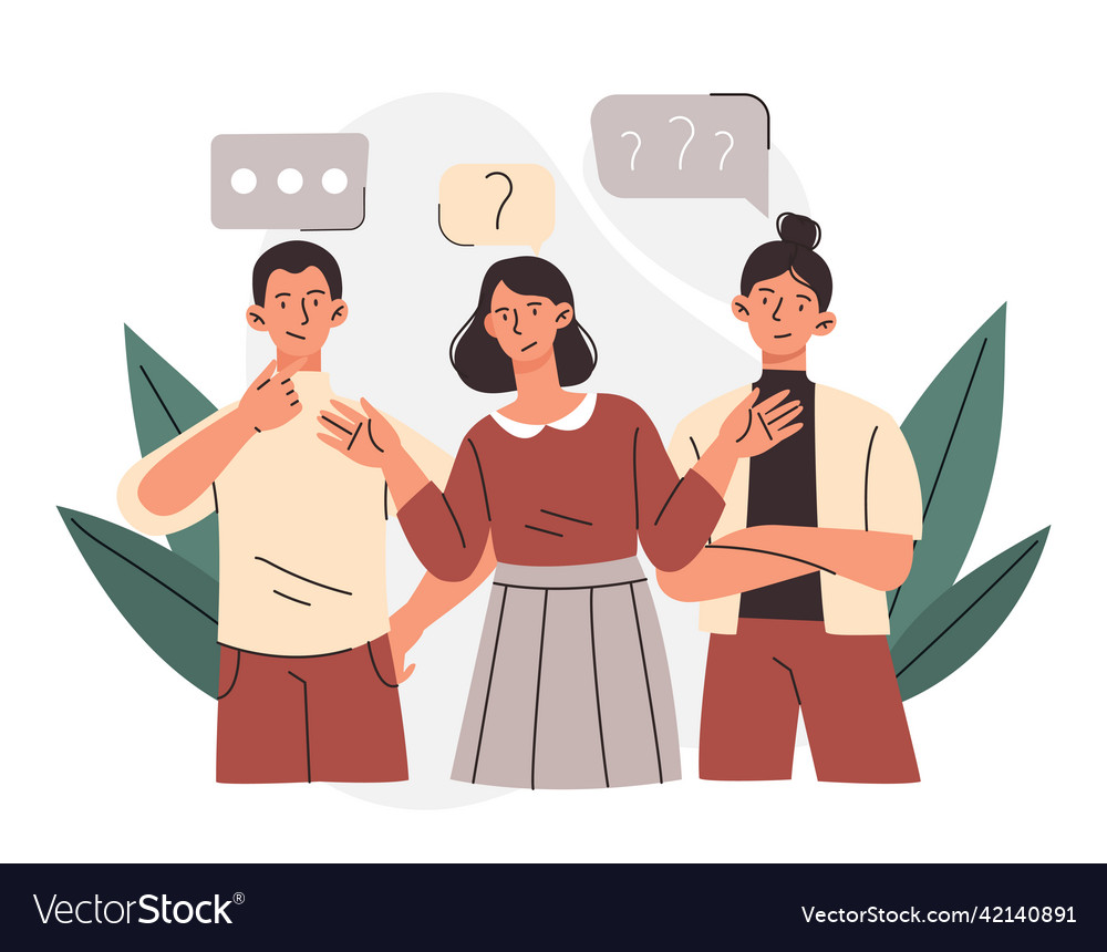 People ask questions concept Royalty Free Vector Image People ask questions concept Royalty Free Vector Image