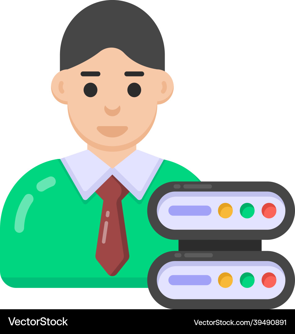 Server manager Royalty Free Vector Image - VectorStock