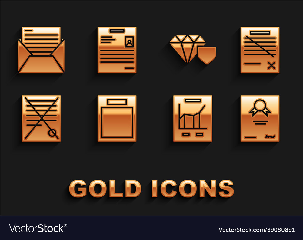 Set empty form delete file document certificate Vector Image