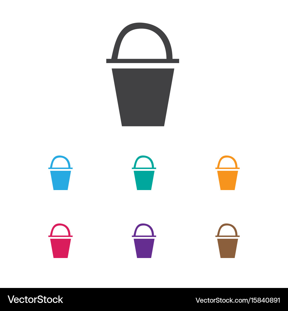 Travel symbol on bucket Royalty Free Vector Image