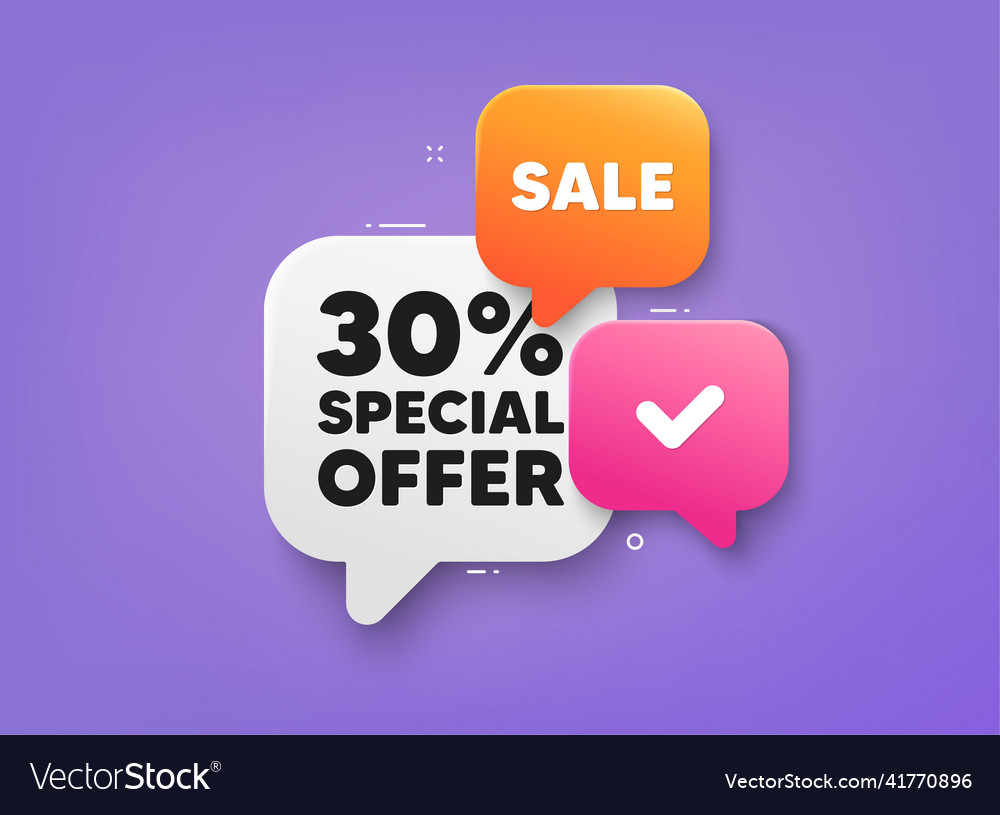 30-percent-discount-offer-sale-price-promo-sign-vector-image