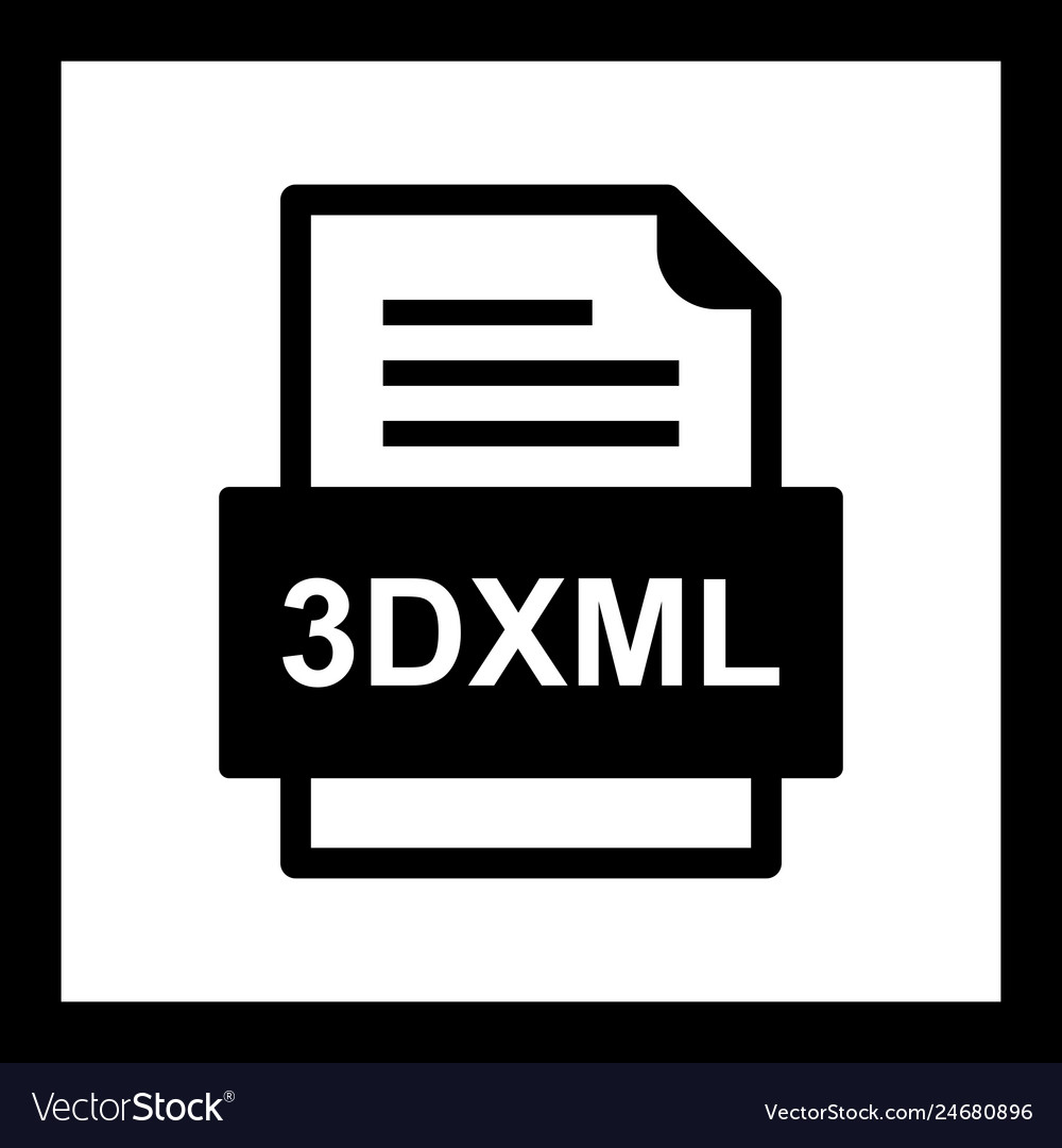 3dxml file document icon Royalty Free Vector Image