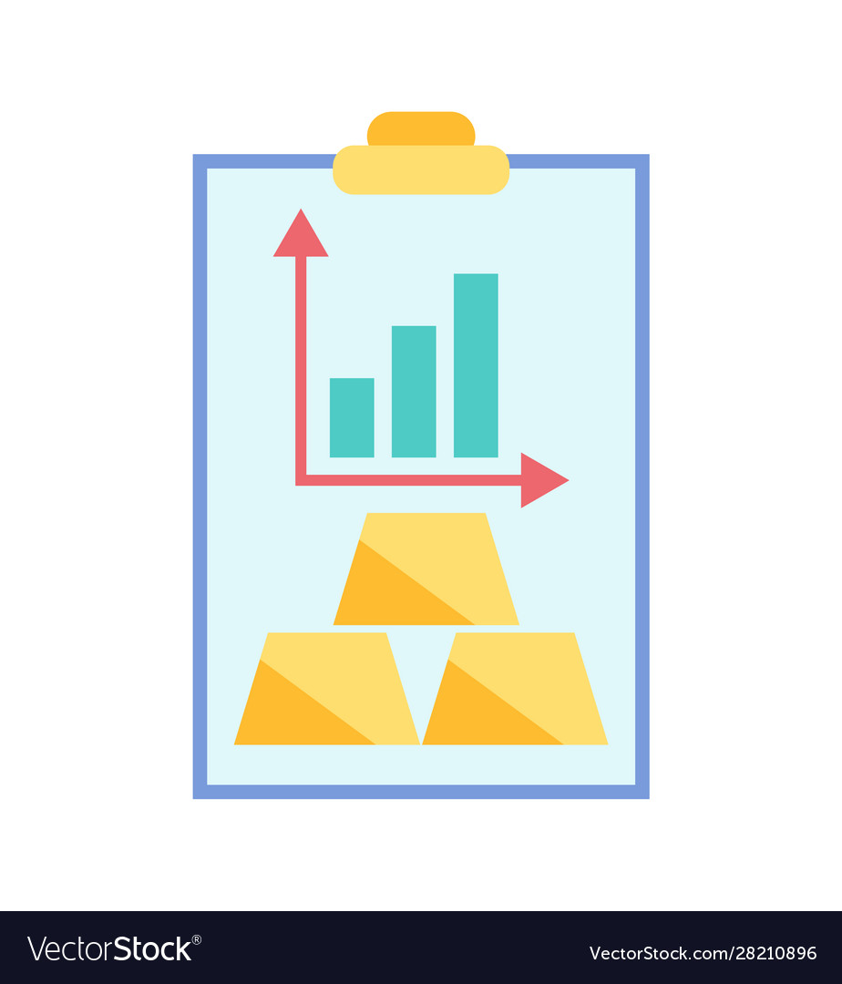 Billion And Chart Jewel Object Report Royalty Free Vector