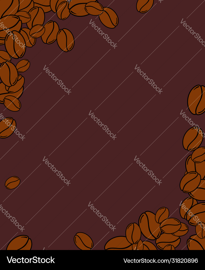 Blank coffee beans frame Royalty Free Vector Image