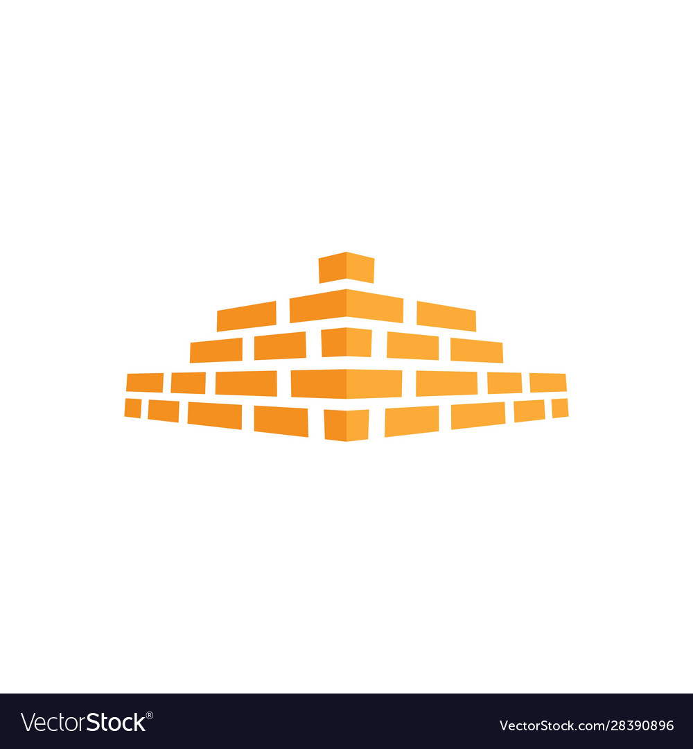 Brick wall logo Royalty Free Vector Image - VectorStock