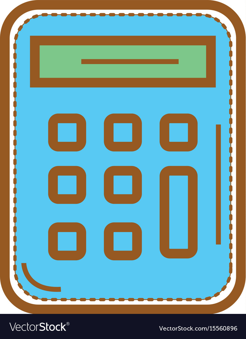 Calculator math isolated icon Royalty Free Vector Image