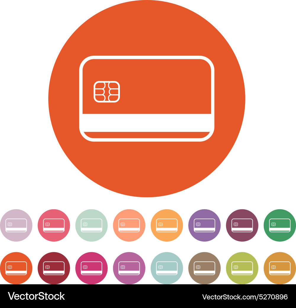 Credit card icon bank symbol Royalty Free Vector Image