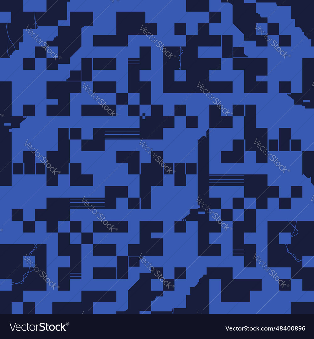 Digital pixel seamless pattern design Royalty Free Vector