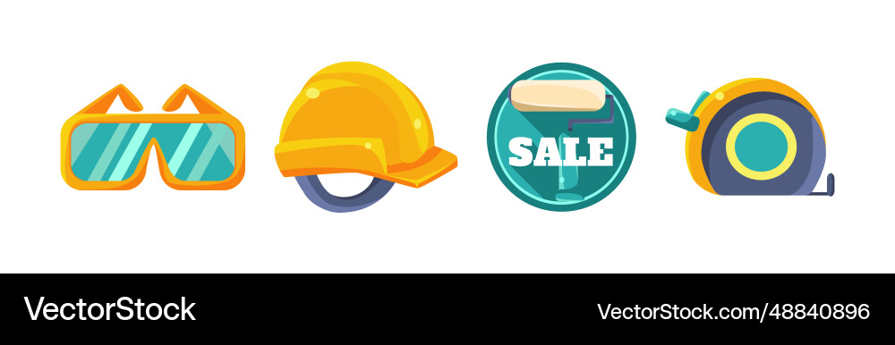 Home repair and handyman service tool set Vector Image