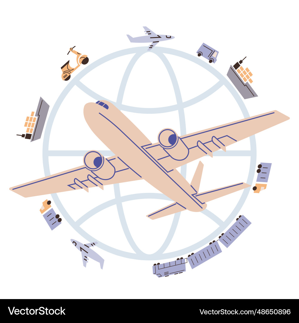 International logistic worldwide shipping Vector Image