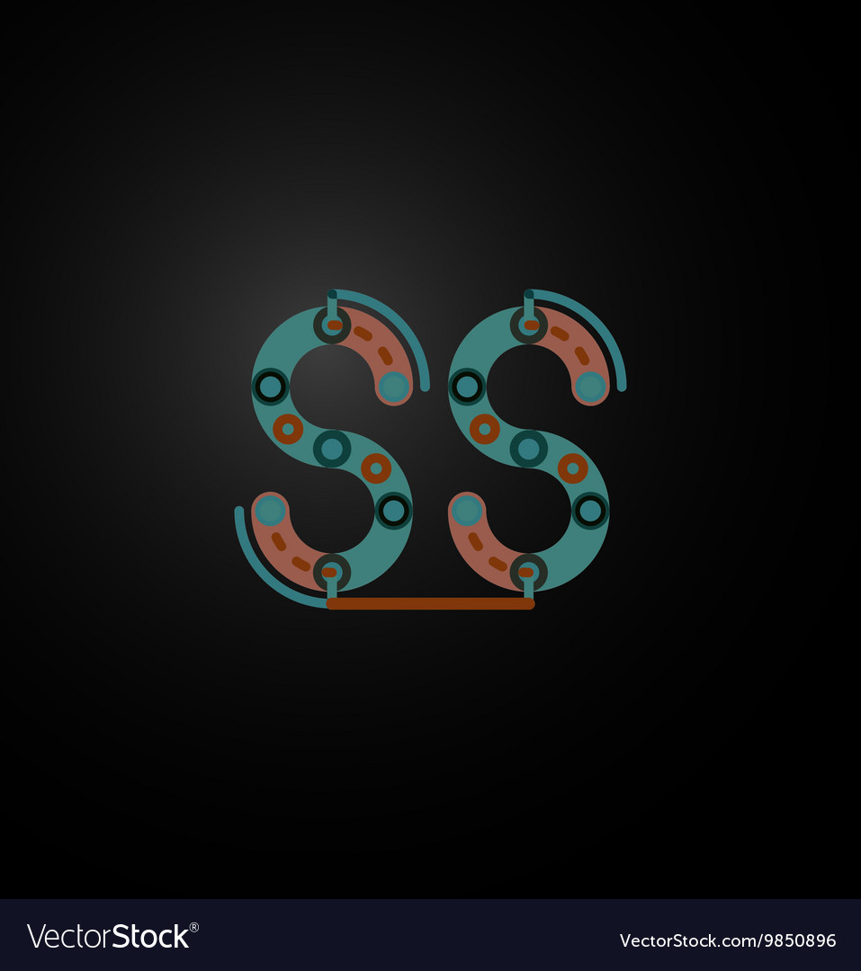 Linear letter concept Royalty Free Vector Image