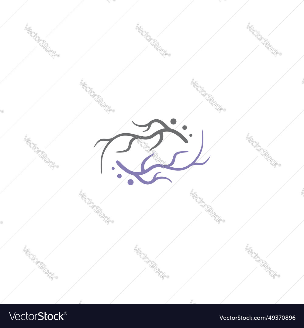 Logo icon root technology Royalty Free Vector Image