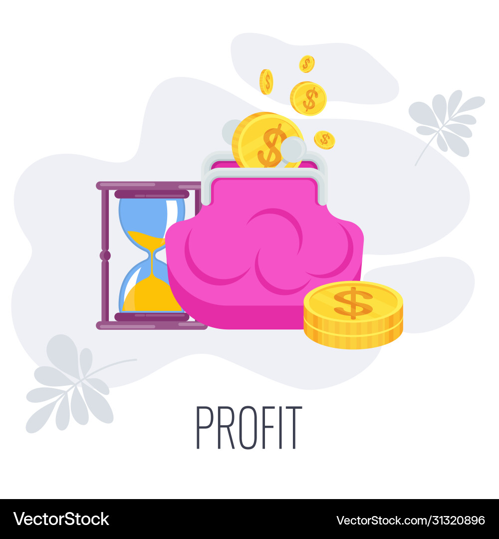 Profit infographics strategy pictograph flat Vector Image
